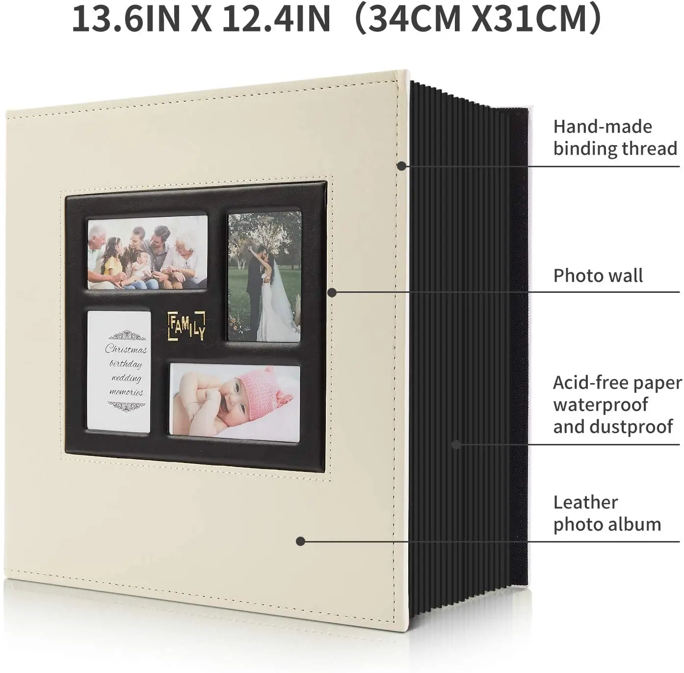 Extra Large Capacity Black Photo Album Available For 4x6 500 Pockets ...