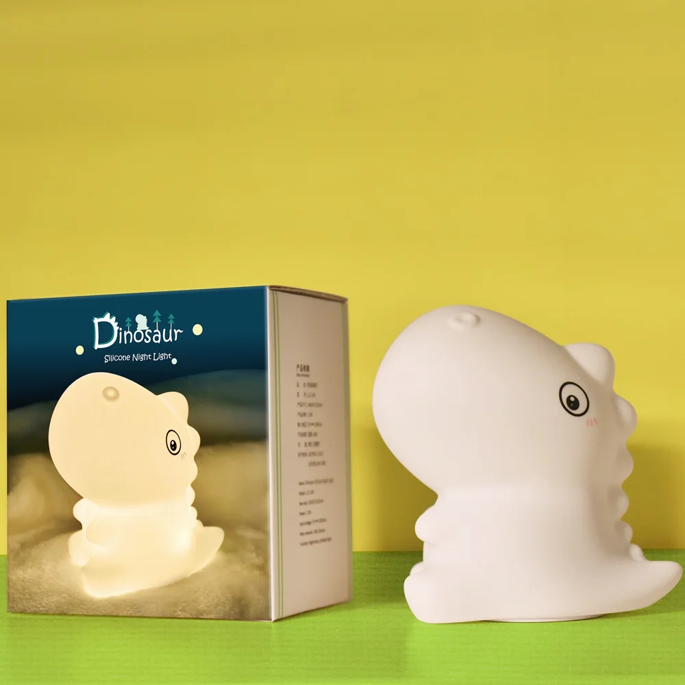 Silicone Children Lamp Color Changing Animal Led Dinosaur Night Light ...