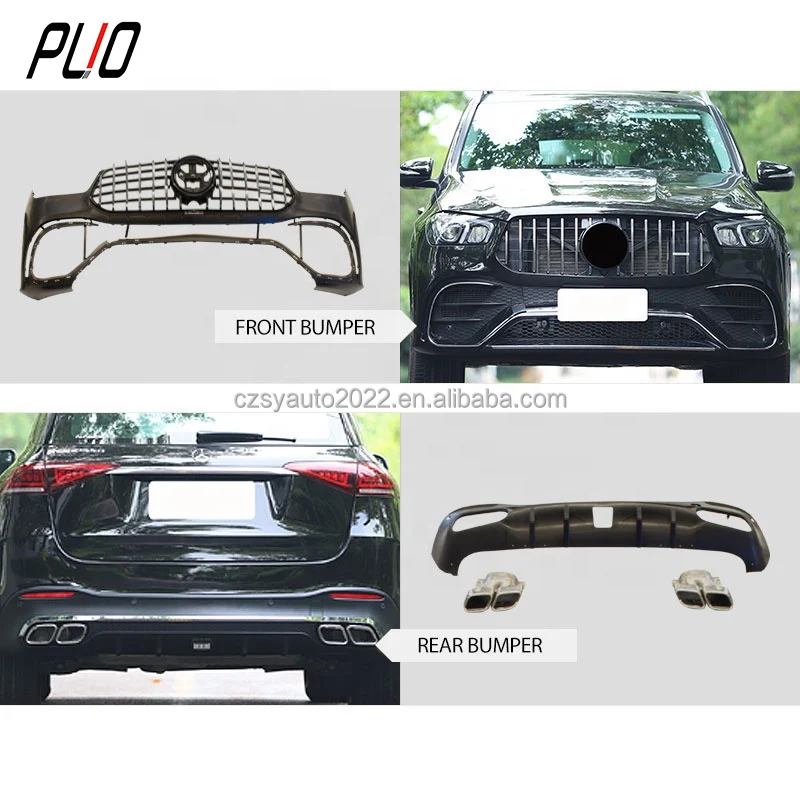 Body Kit Include Front Bumper Assembly Rear Lip Exhaust For Mercedes Benz Gle W167 2020 Change ...