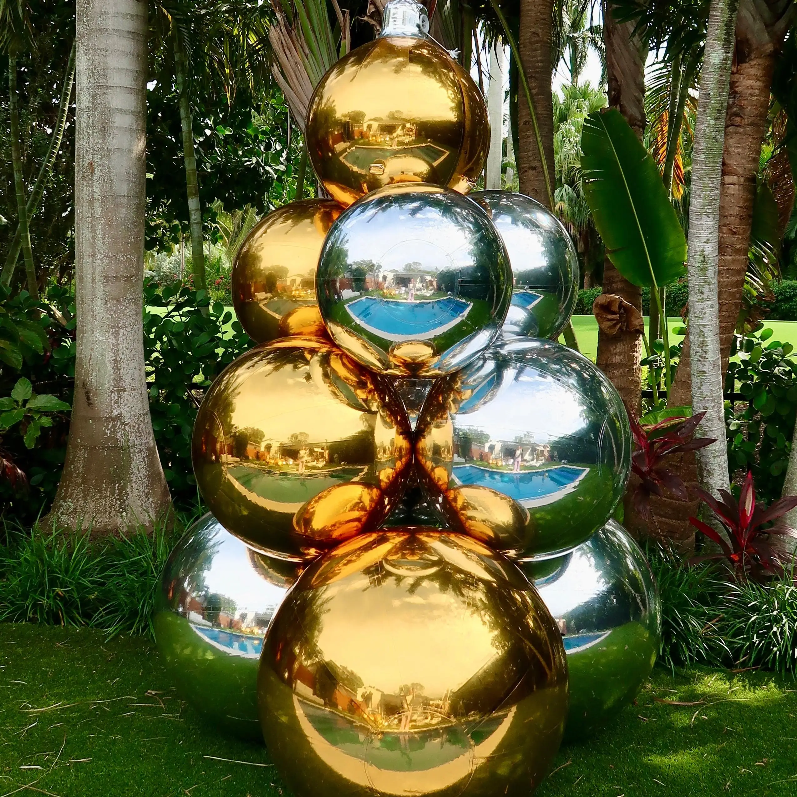 PVC Inflatable Metallic Spheres - Party Decor Giant Balloons