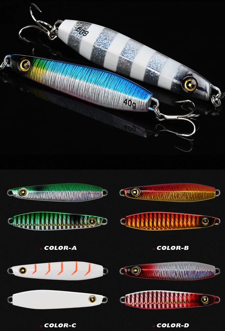 Allblue 20g Kaido Slim Seawater Long Casting Fishing Jigging Lure - Buy Fishing Jig,Metal Jig ...