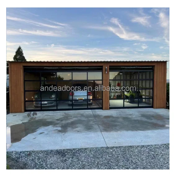 Overhead Sectional Glass Door for Garage Security Remote