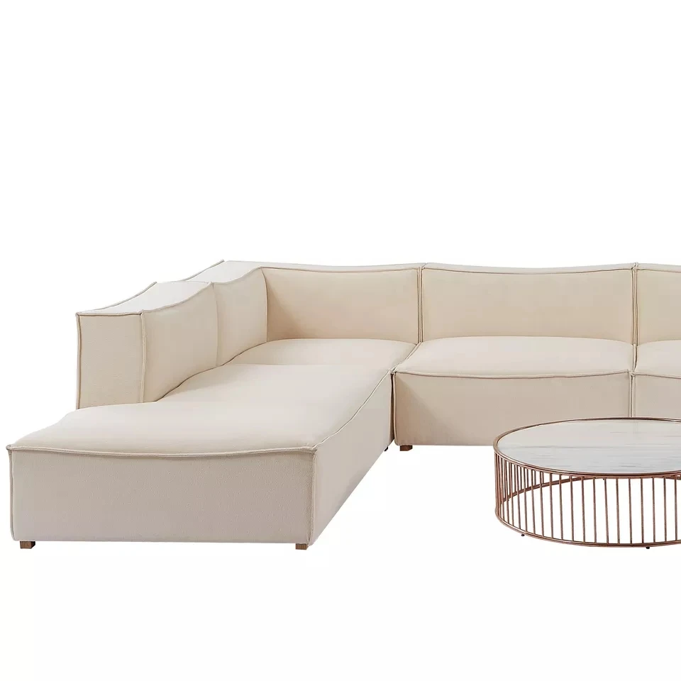 Modern modular Sofa lounge bench settee loveseat cotton linen fabric ...