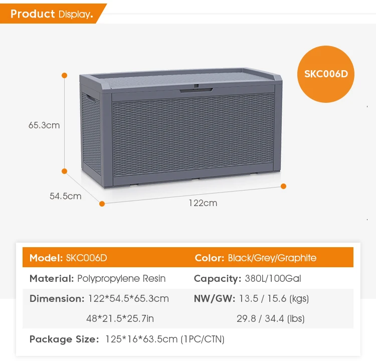 Durable Outdoor Storage Box - Perfect for Garden & Patio