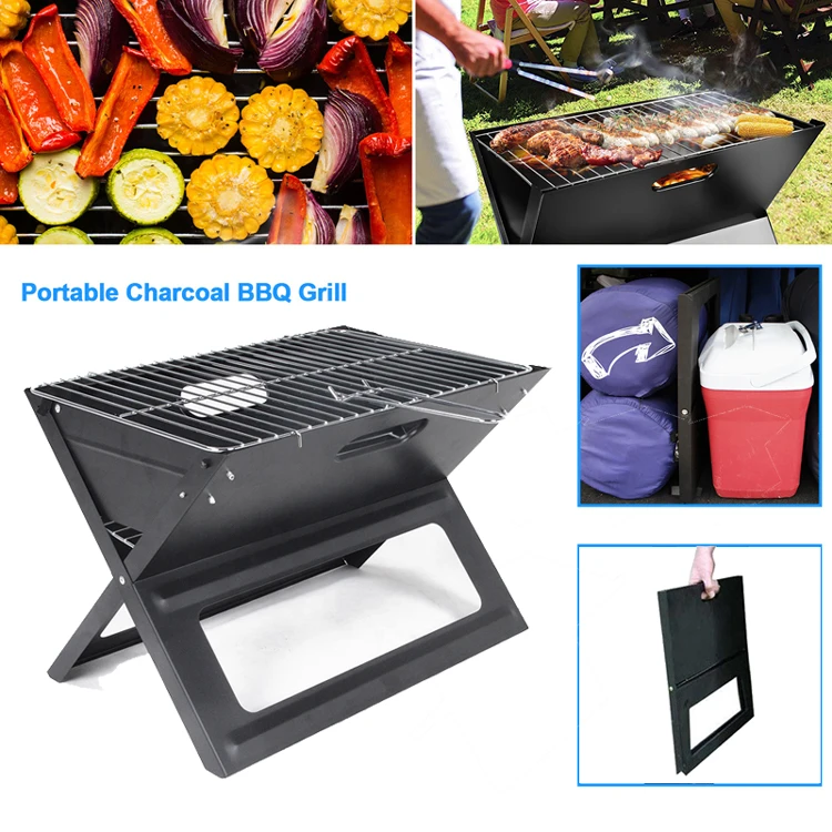 Mini Portable Camping Foldable X Shape Barbecue Grill Folding Outdoor Collapsible Charcoal ...
