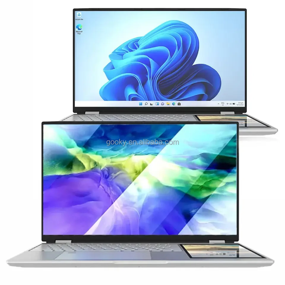 Original Rotating Touch Screen Laptop 15.6+7 Inch Dual Screen 16gb Ram ...