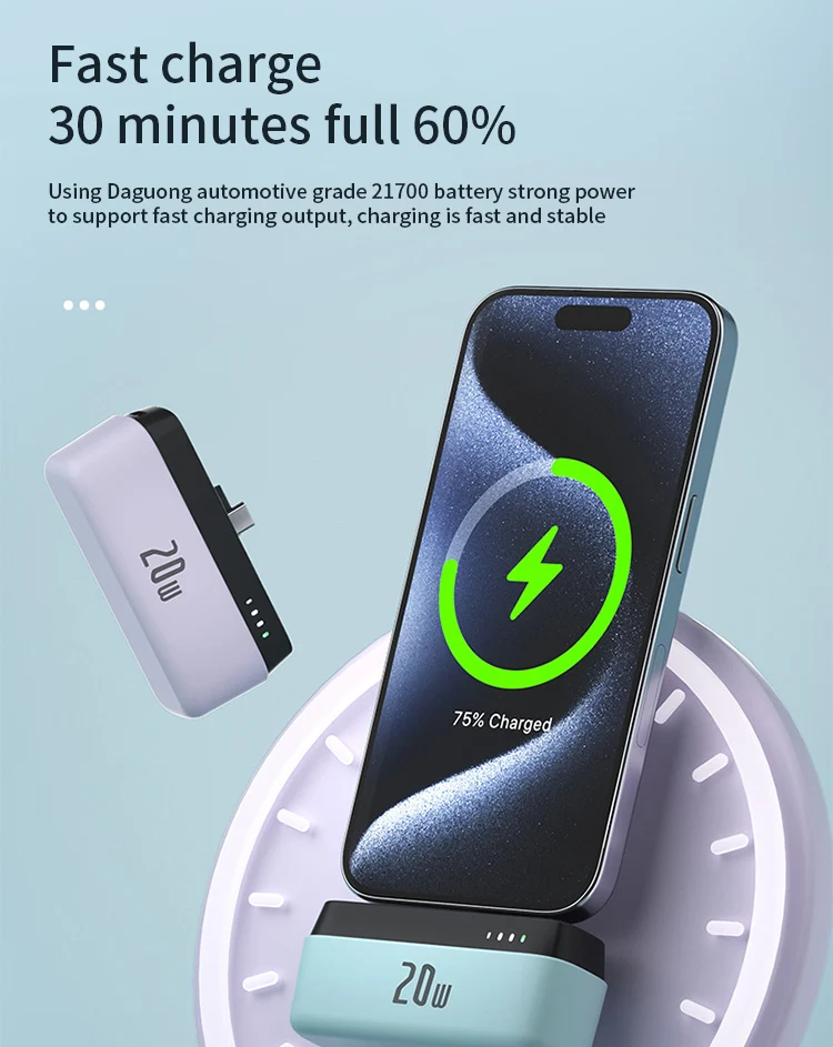 Multi-functional Mobile Power Compact Pd20w Portable Mini Pocket Quick ...