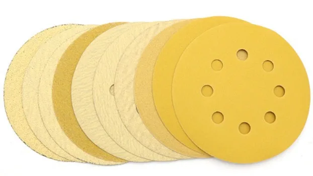 Abrasive Sanding Discs Golden 6inch 17holes Hook And Loop Sand Paper ...