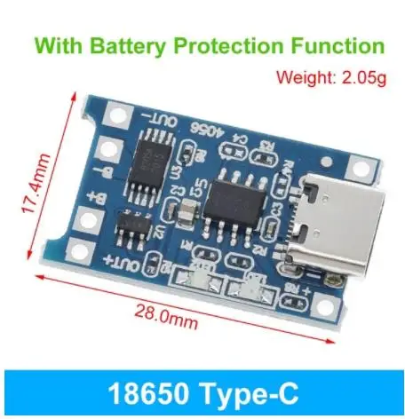 TP4056 Tc4056 5V 1A Type-C Micro Usb - Lithium Battery Charger