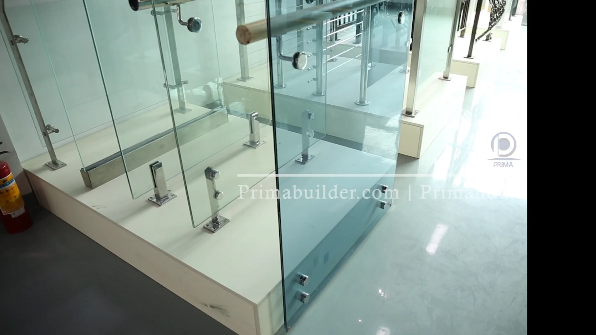 Prima Modern Balustrades Top Rail Standoff Glass Fence Clamp Balustrade Fitting Glass Clamps ...