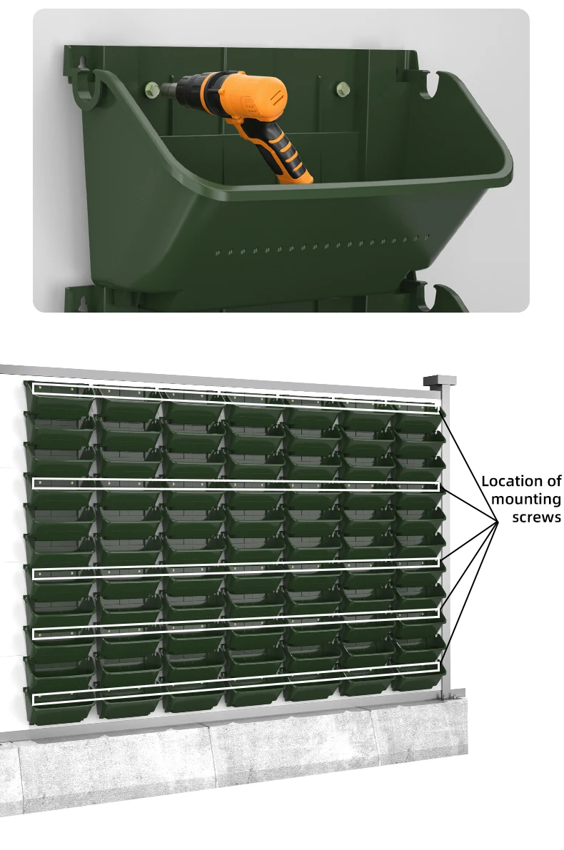 Vertical Garden System Green Wall Module Standing Garden Pots And Pots ...