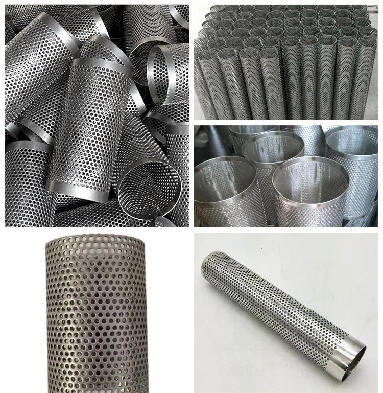304 316 Stainless Steel Perforated Metal Filter Strainers Tube
