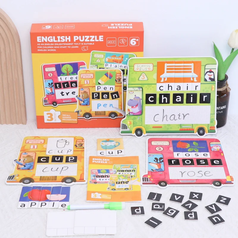 Bus Letters Spelling Words Graffiti Drawing Writing Board Children's ...