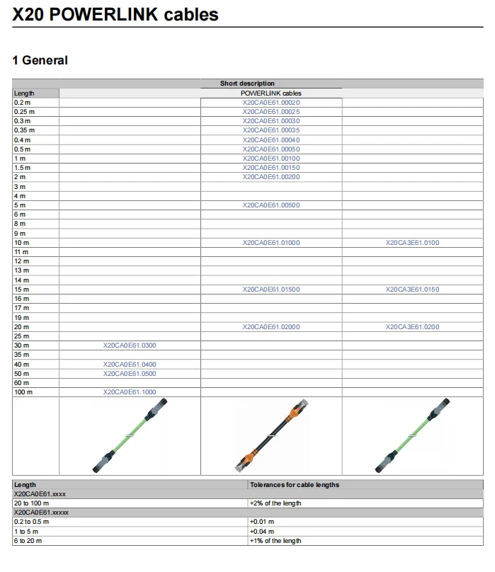 B&r Ethernet Powerlink Cable X20ca0e61.0010 - Buy Flexible Ethernet ...