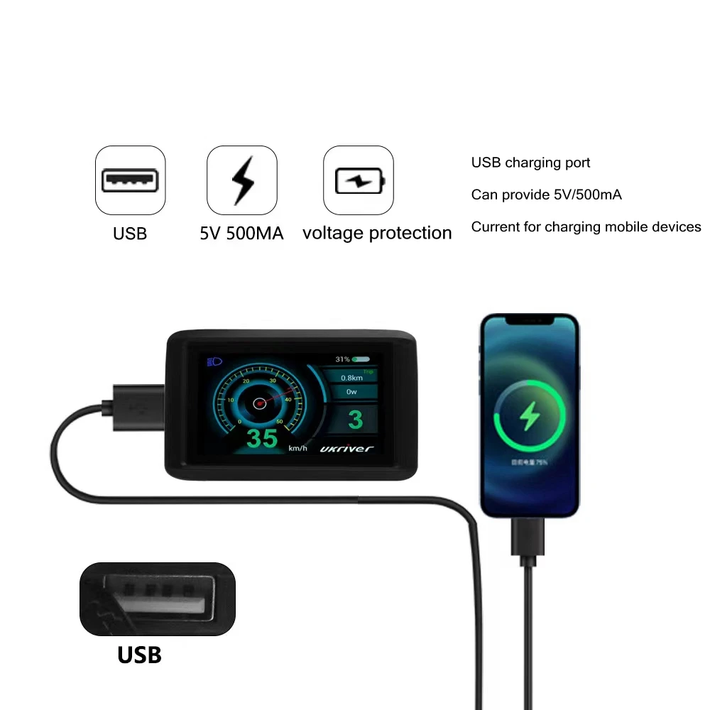 Bafang Electric Bike Ukc1+ Display | 24v-60v Center Lcd Instrument