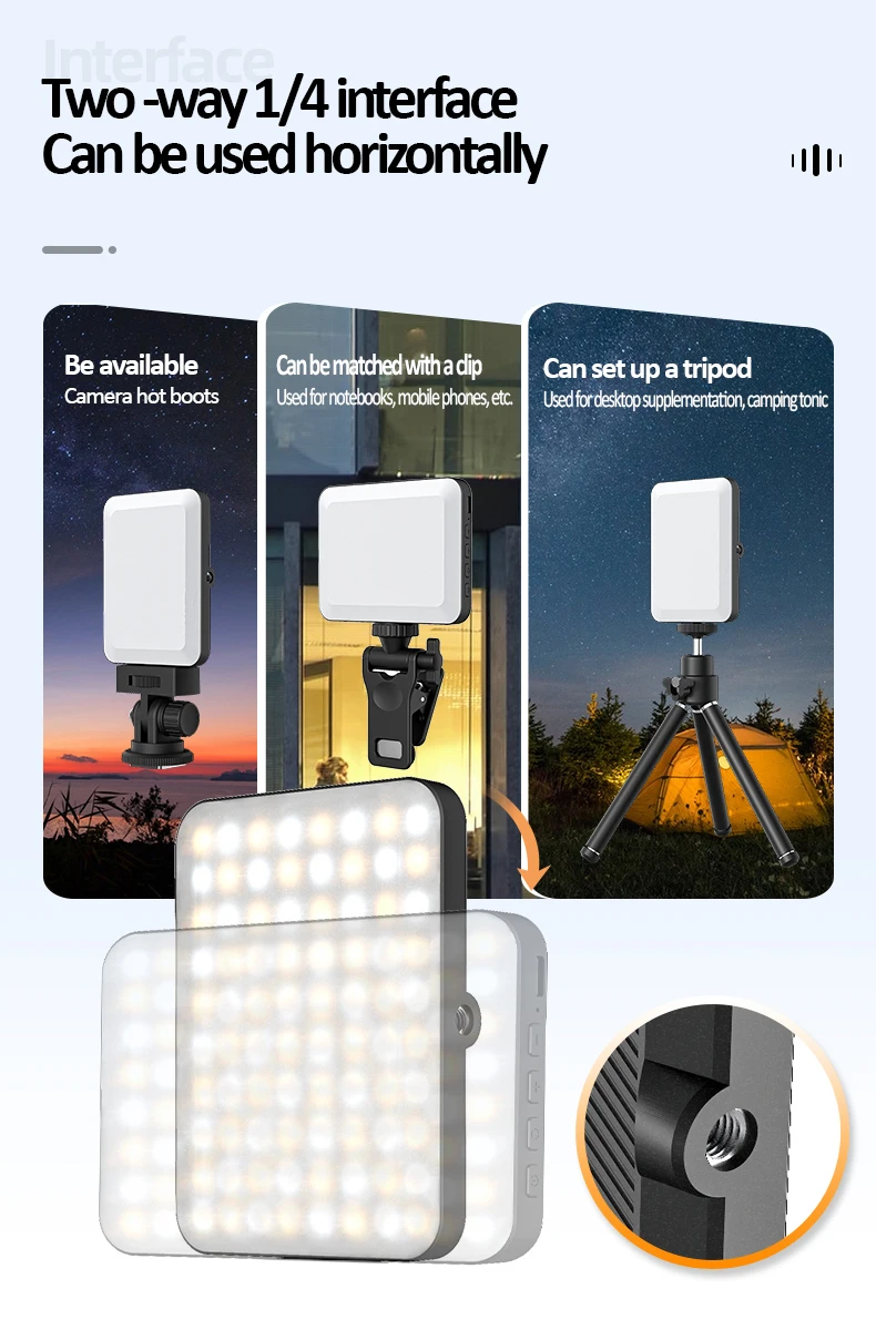 Factory Supply Portable Rechargeable Led Selfie Fill Light For Live ...