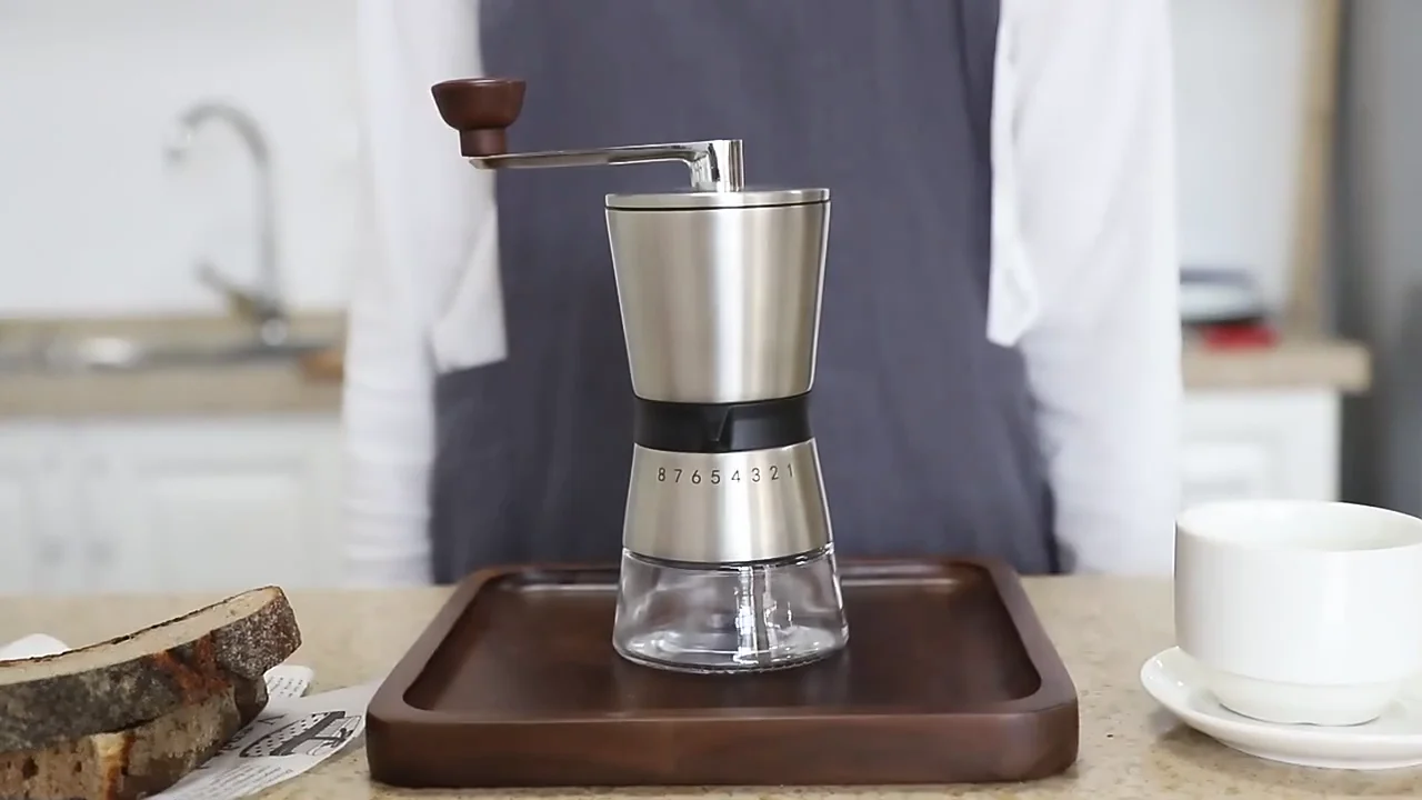 Hand Coffee Mill With Ceramic Burrs 6 Adjustable Settings Stainless ...