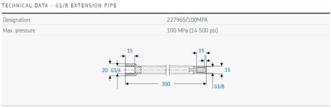 234064 50MPA/1077453 100MPA/227966/227965的适配器和提取套筒应用的延长管| Alibaba.com