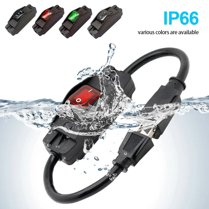 125V 25A Waterproof Inline Switch Heavy Duty Outdoor Cords