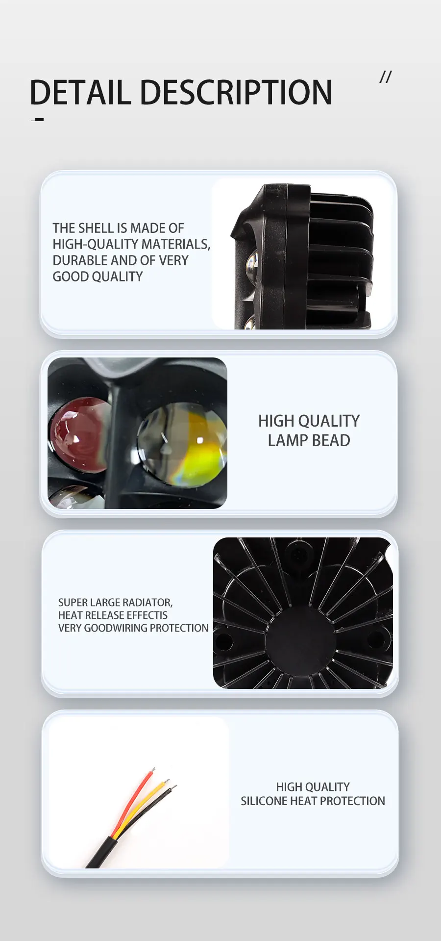 12v-85v Led Work Lamp White/yellow Multi Color Strobe Light Ip67 ...