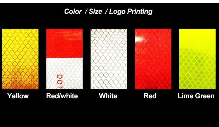 Red and White Reflective Sticker, Reflector Tape, Dot C2 Reflective ...