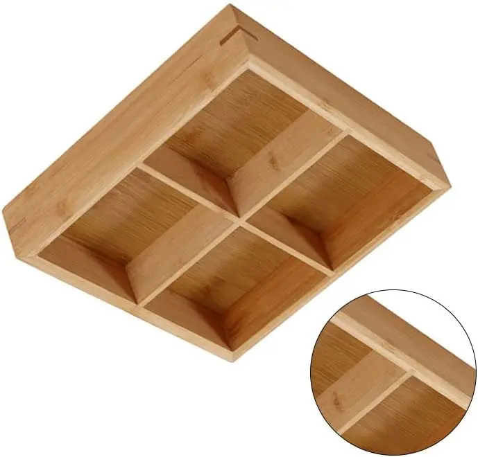 4 Compartments Divided Wooden Serving Tray - Buy Serving Tray With ...