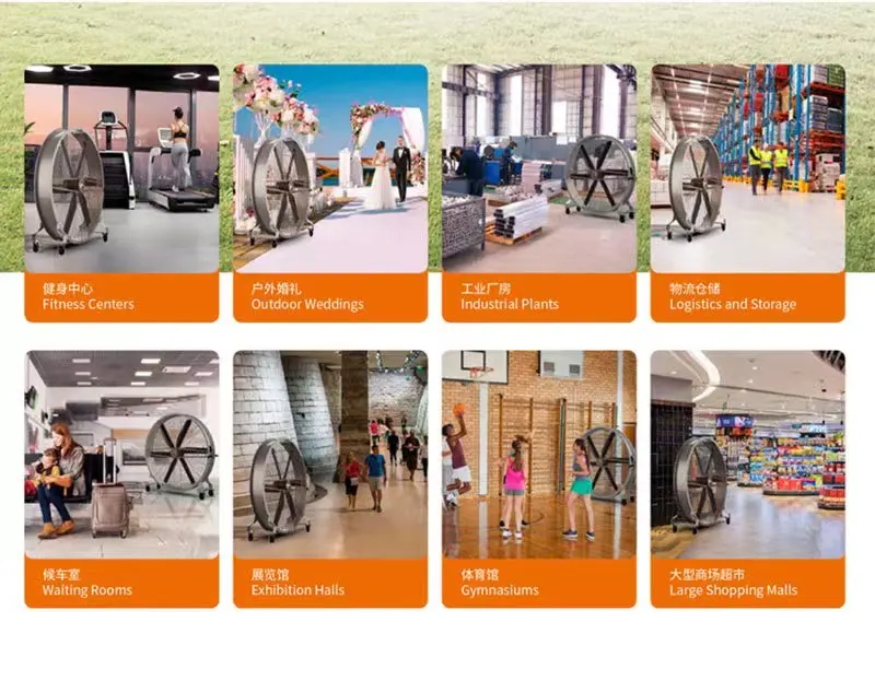 Large Fan Industrial Portable Exhaust Ventilation Fan Big Size 1m 1.5m ...