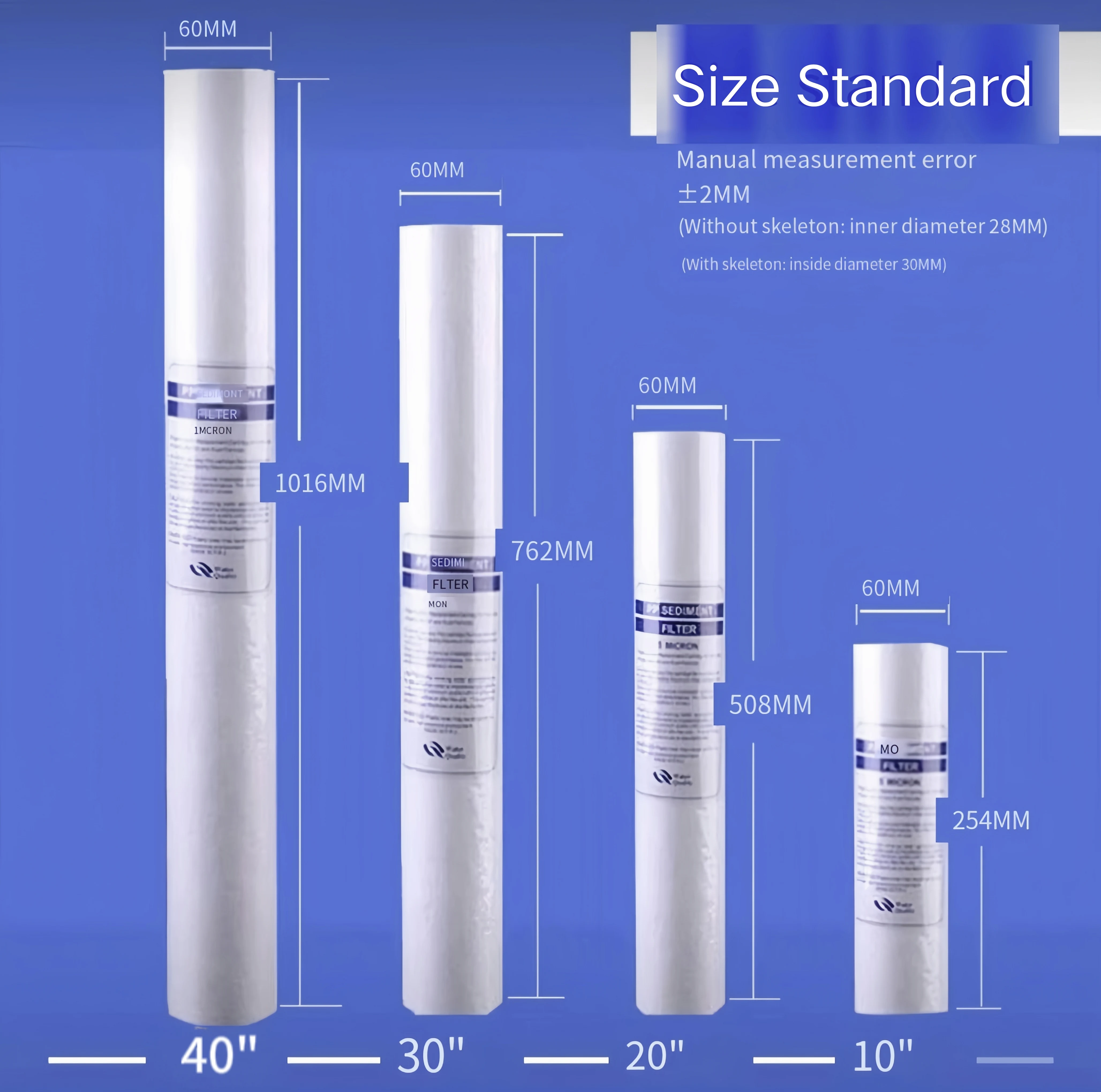 10 Inch 20 Inch Liquid Water Pre-filtration Sediment Filter Cartridge ...