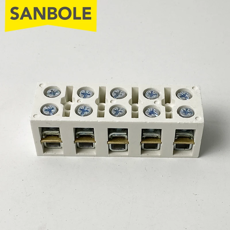60A/5P Terminal Blocks Fixed Type Resin Insulation Base Connection ...