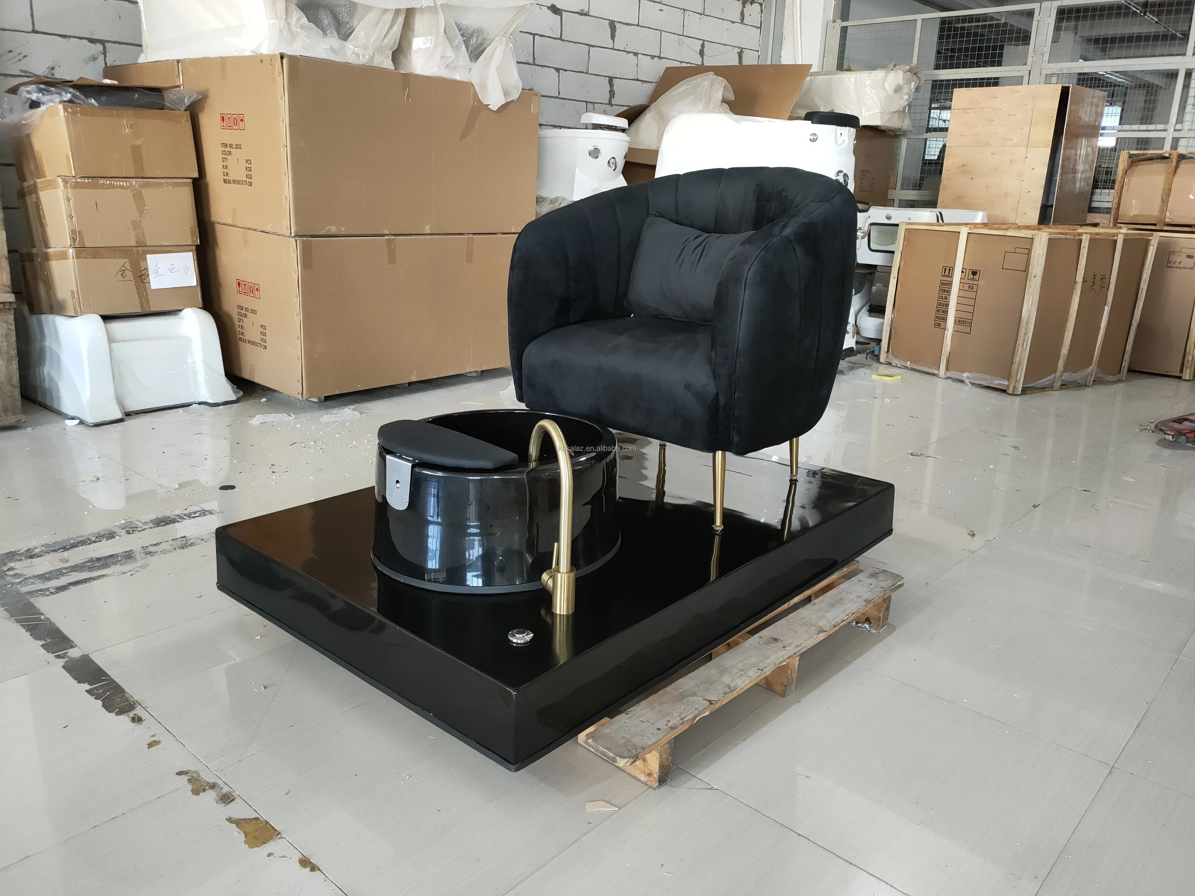 Luxury Pipeless Modern Magnetic Jet Spa Pedicure Chair Foot Spa Station ...