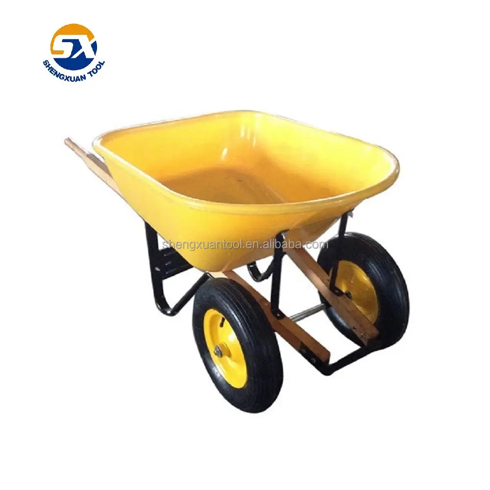 2 Wheel Wheelbarrow Horse Stable Yard Two 2 Twin Wheels Large Poly ...
