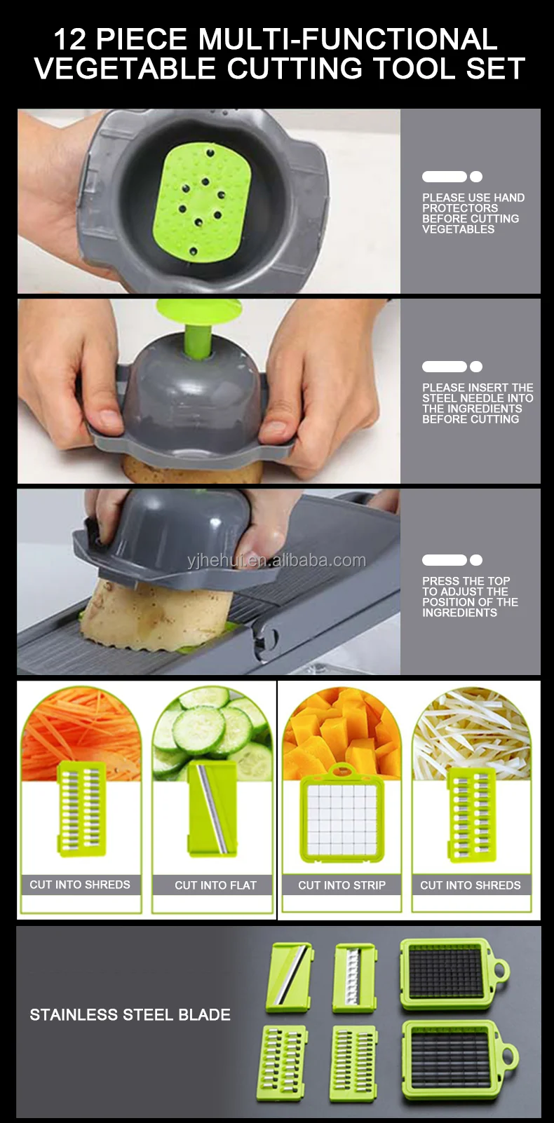 14 in 1 Vegetable Chopper Slicer Dicer - Multifunction Kitchen Tool for ...