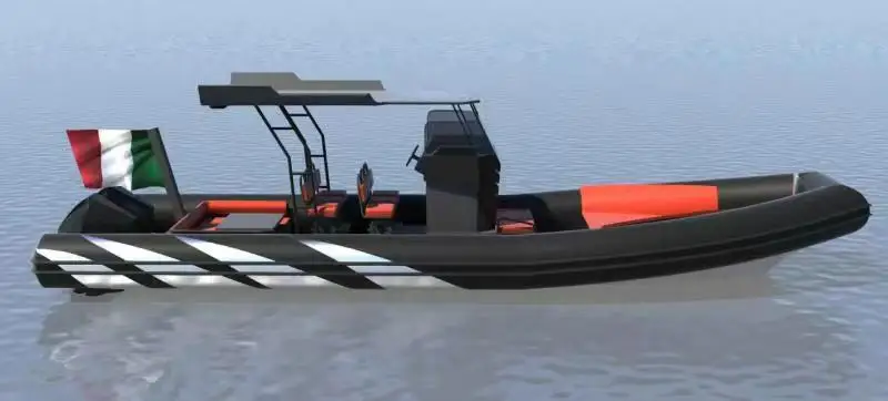 25ft RIB760 High Speed Aluminum Hull Pvc/hypalon Boat