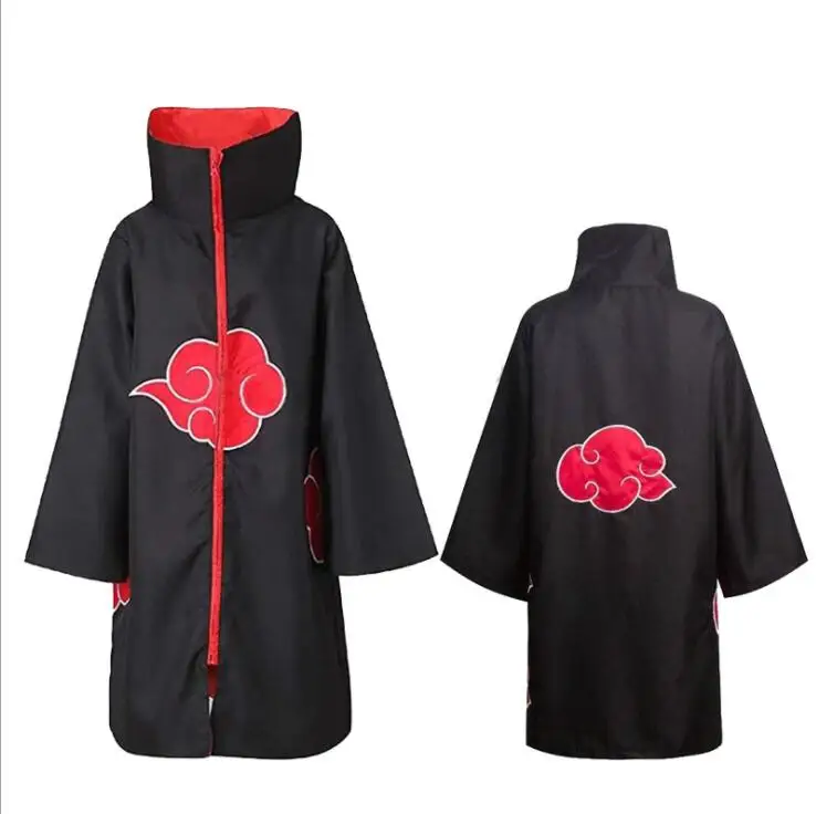 Anime Cosplay Costume Akatsuki Cloak Red Cloud Robe Halloween Cloak ...