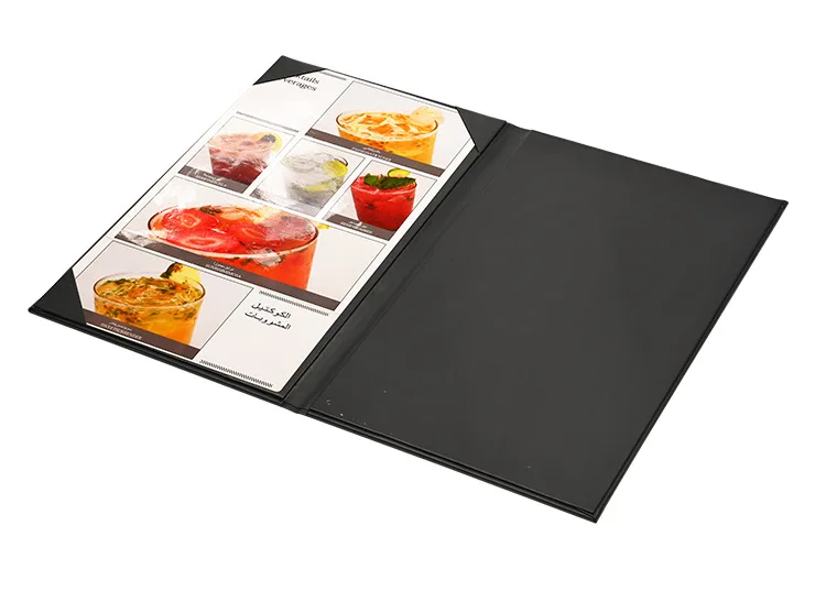 Custom Leather Menu Holder Hotel Restaurant Supplies Table Menu Card ...