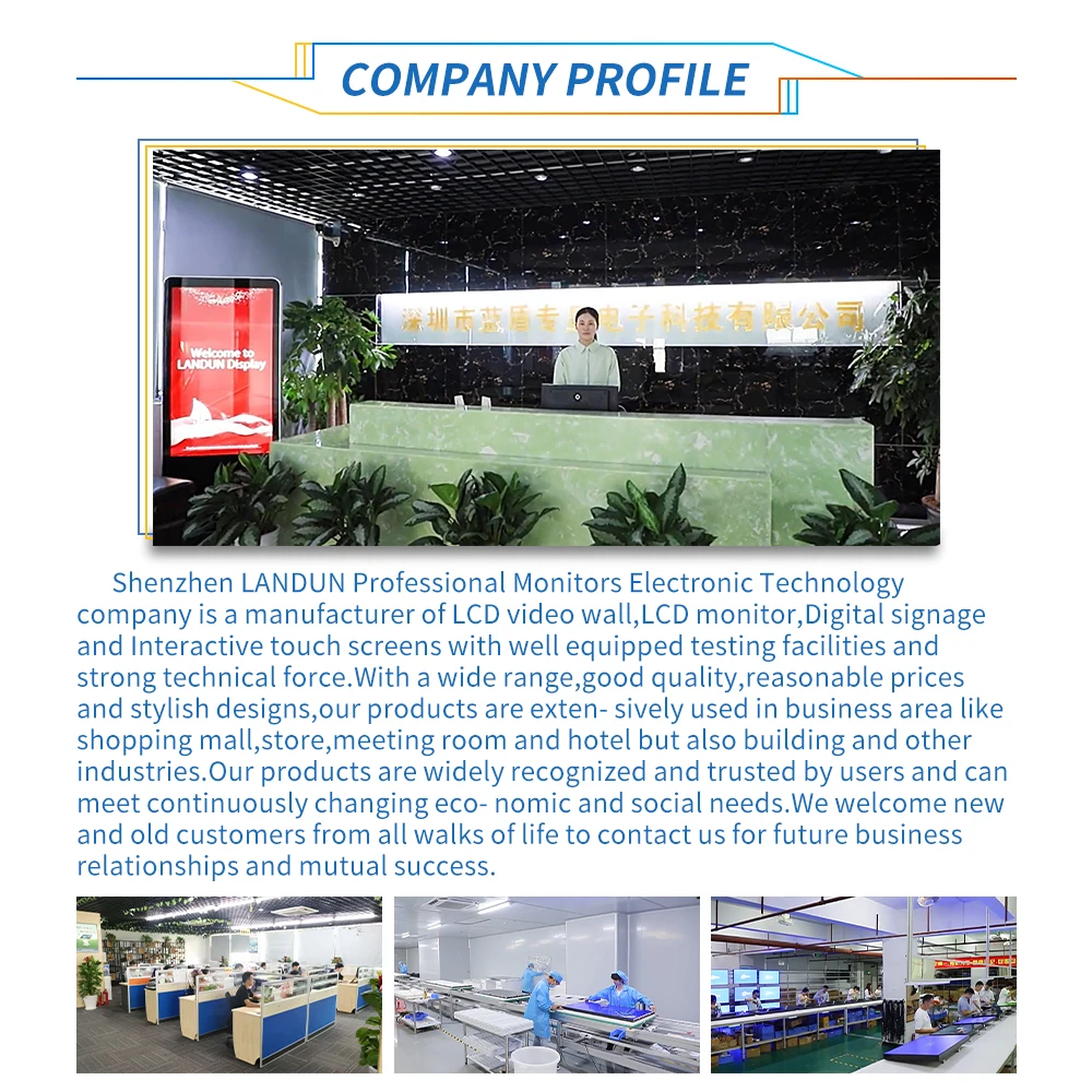 Vertical 55 Inch Infrared Screen Indoor Advertising Kiosk Digital ...