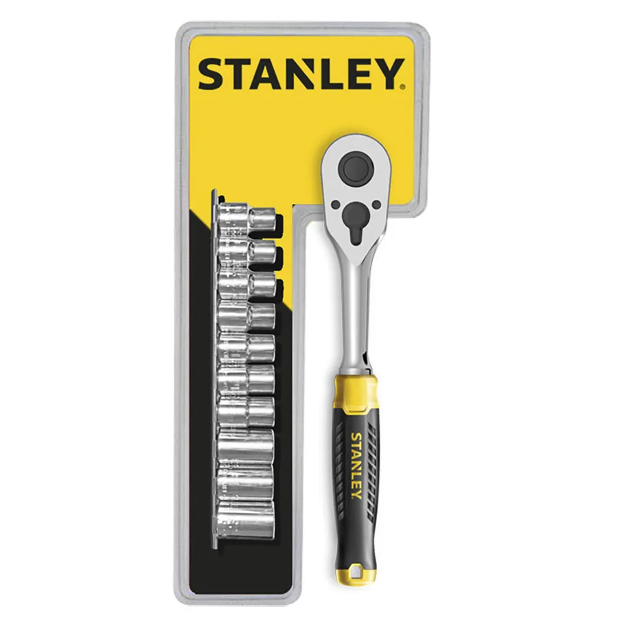 Stanley RATCHET + SOCKET WRENCH SET with Chrome Finish for Repair ...