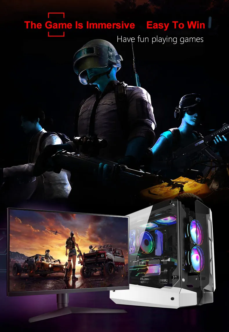 Customize Logo ATX PC Case - Gaming Desktop Computer Cases