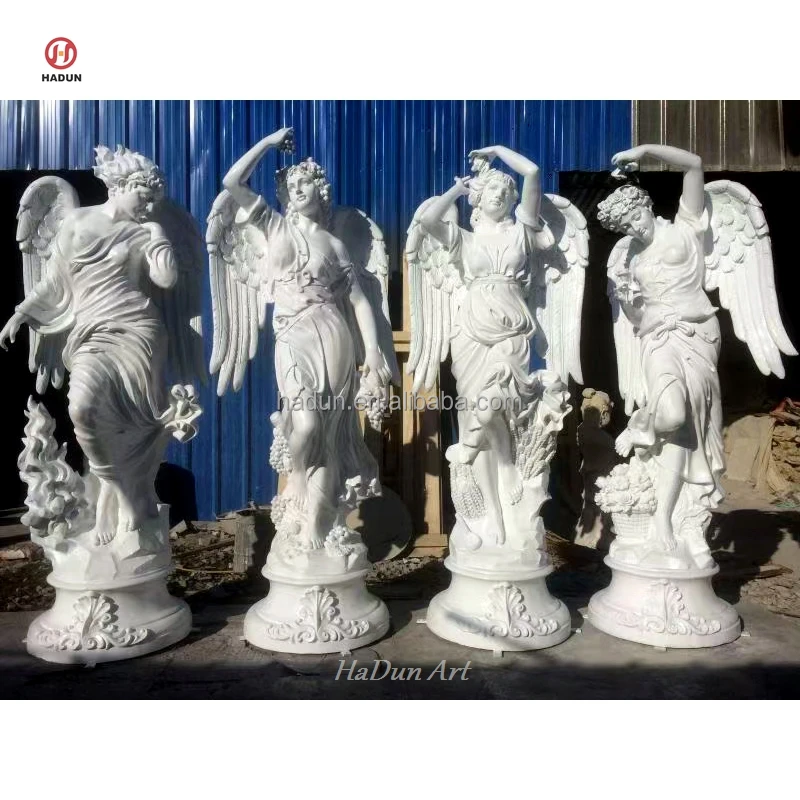Antique Color Life Size Fiberglass Figure Sculpture Four Season Goddess ...
