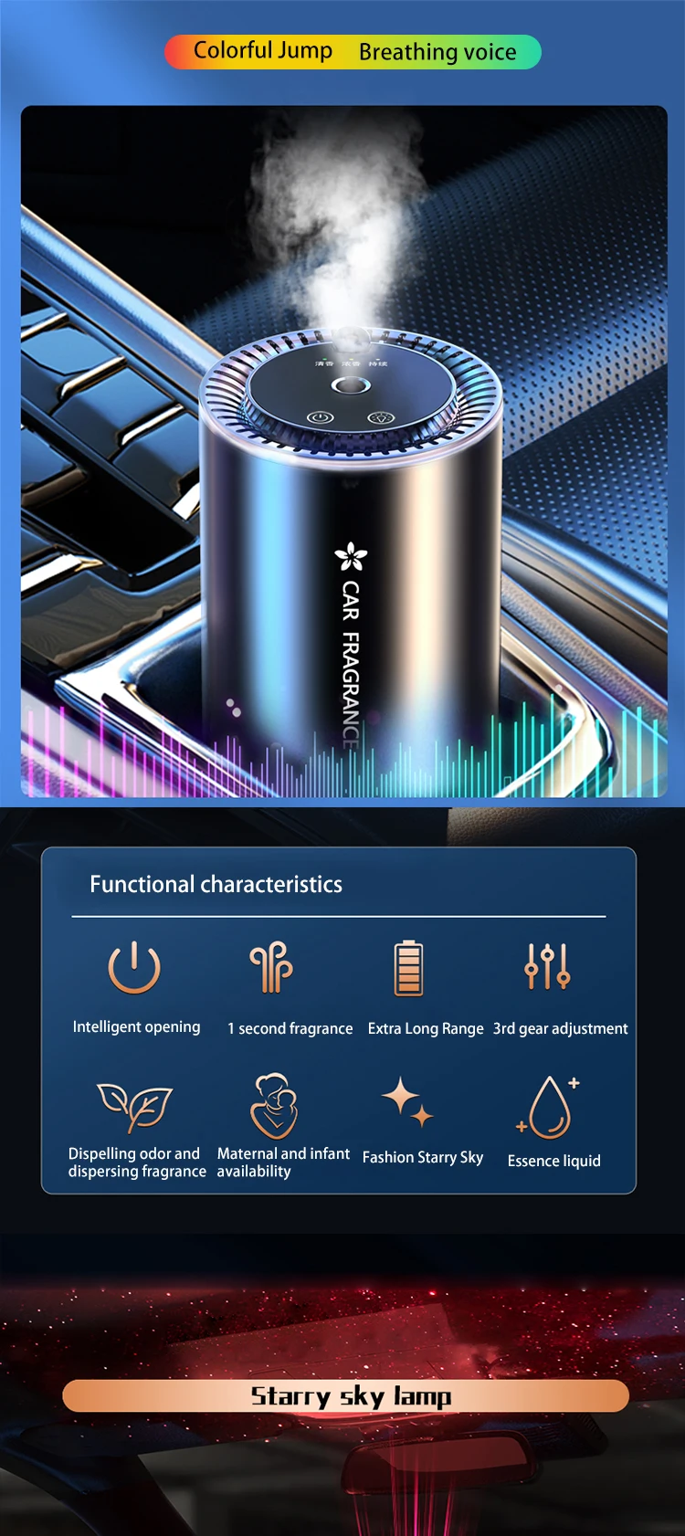 High Quality Portable Mist Fragrance Car Diffuser