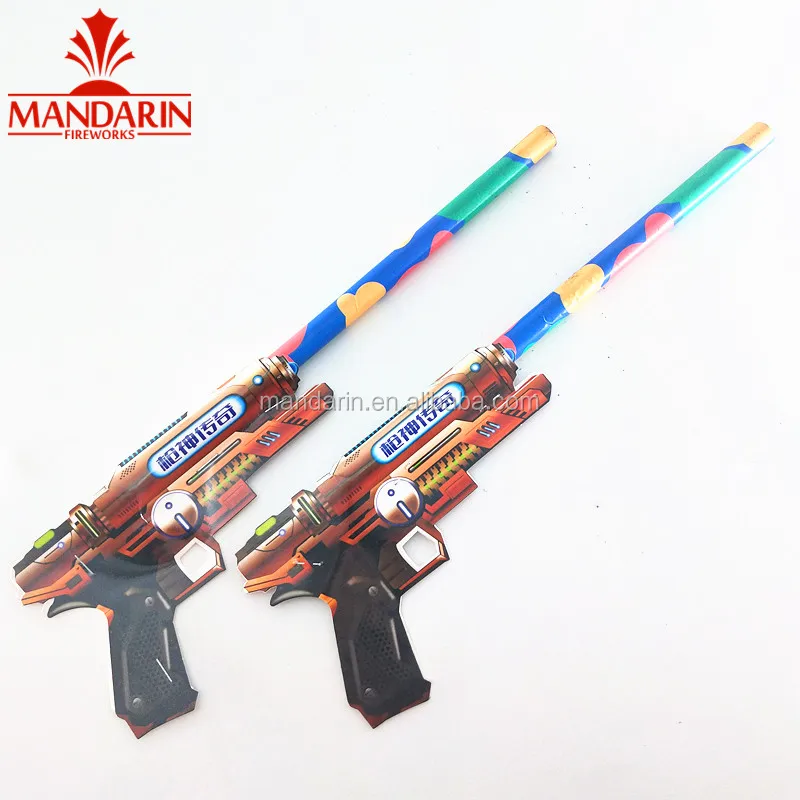 Mandarin Pyro Gun Pyrotechnics Silver And Gold Sparklers Gun Toy ...