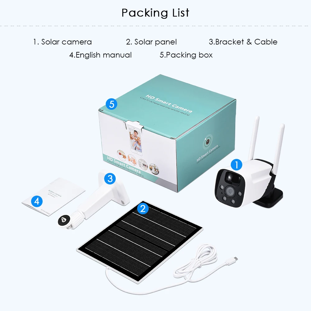 ICSEE 3MP Outdoor Solar Camera Wifi Supports 180 Degree VR Panorama ...