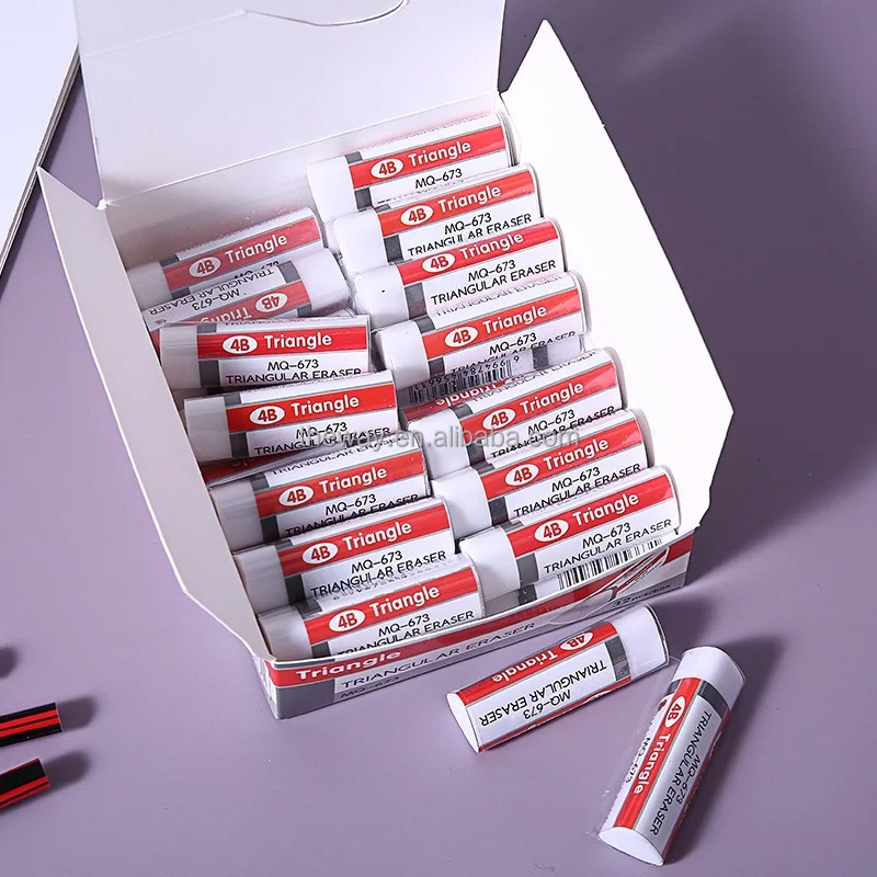 4b Triangle Eraser White &black Eraser - Buy Black Erasers,Kids' Eraser ...