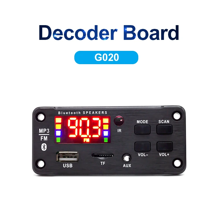 80w Amplifier Bass Decoder Board 2*40w Amplifier Stereo Mp3 Decoding ...