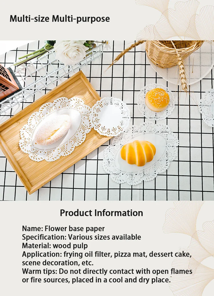 Custom Size Lace Paper Doily Food Placemats Cake Mats Coasters Paper ...