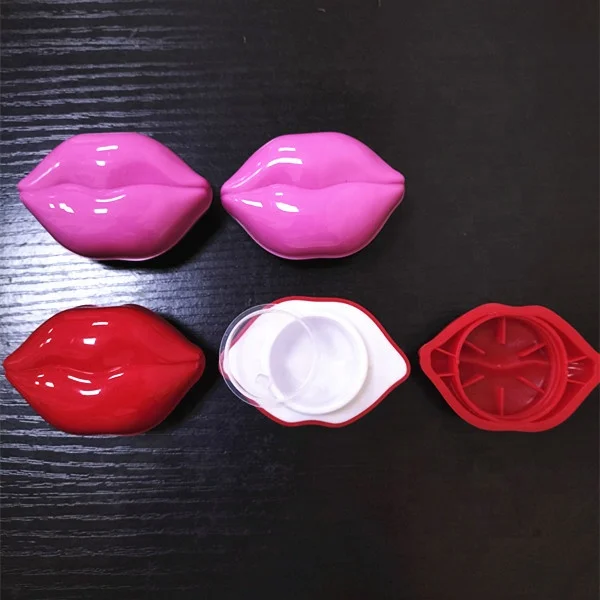 Empty Cute Red Pink Lip Shape Cosmetic Cream Jar Unique Lipstick Case ...