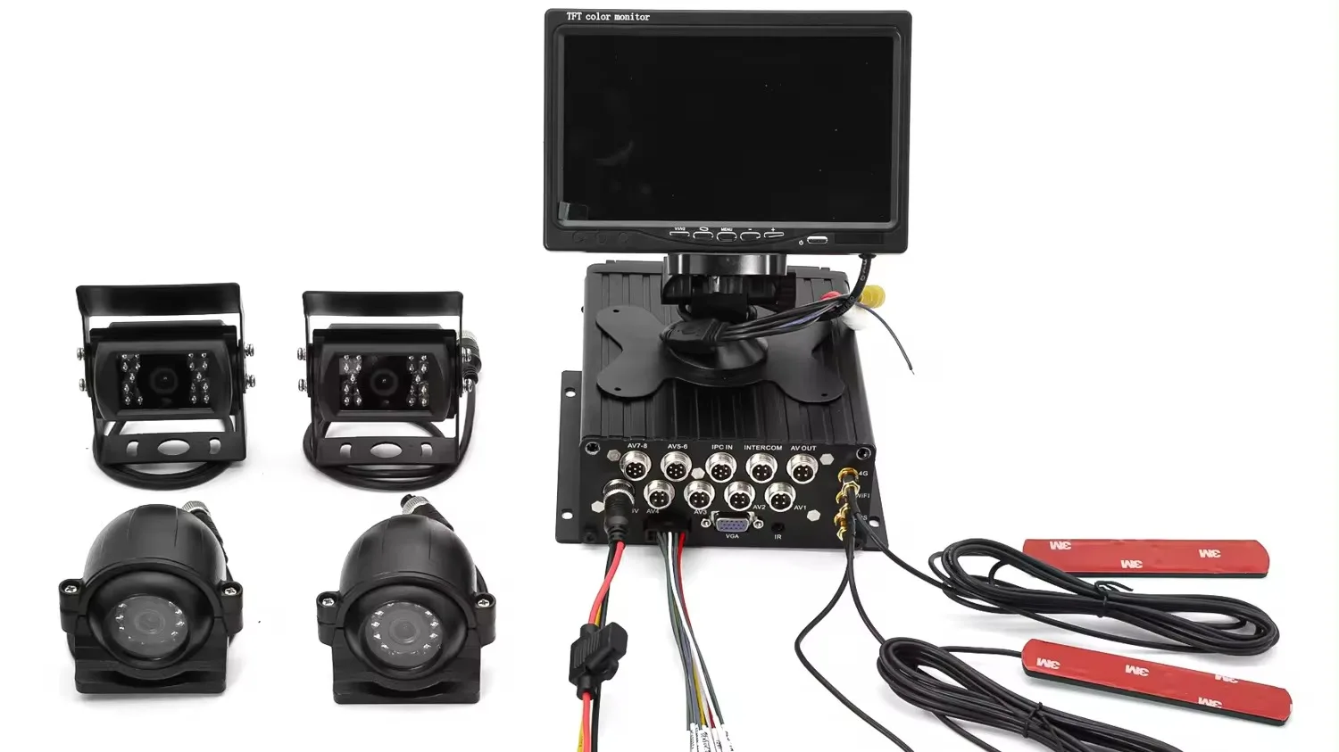 Vehicle Surveillance Remote Control Bus Truck Cctv Dvr 4ch 1080p 4g