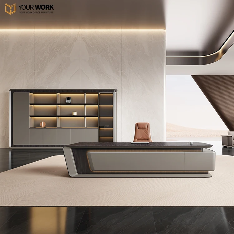 Modern L Shape Single Chief Officer Desk Modern Office Furniture Set ...