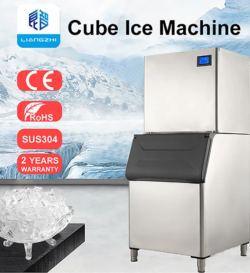 320kg Daily Lz-700 Easy Operation Ice Cube Machine Commercial Used Cube ...