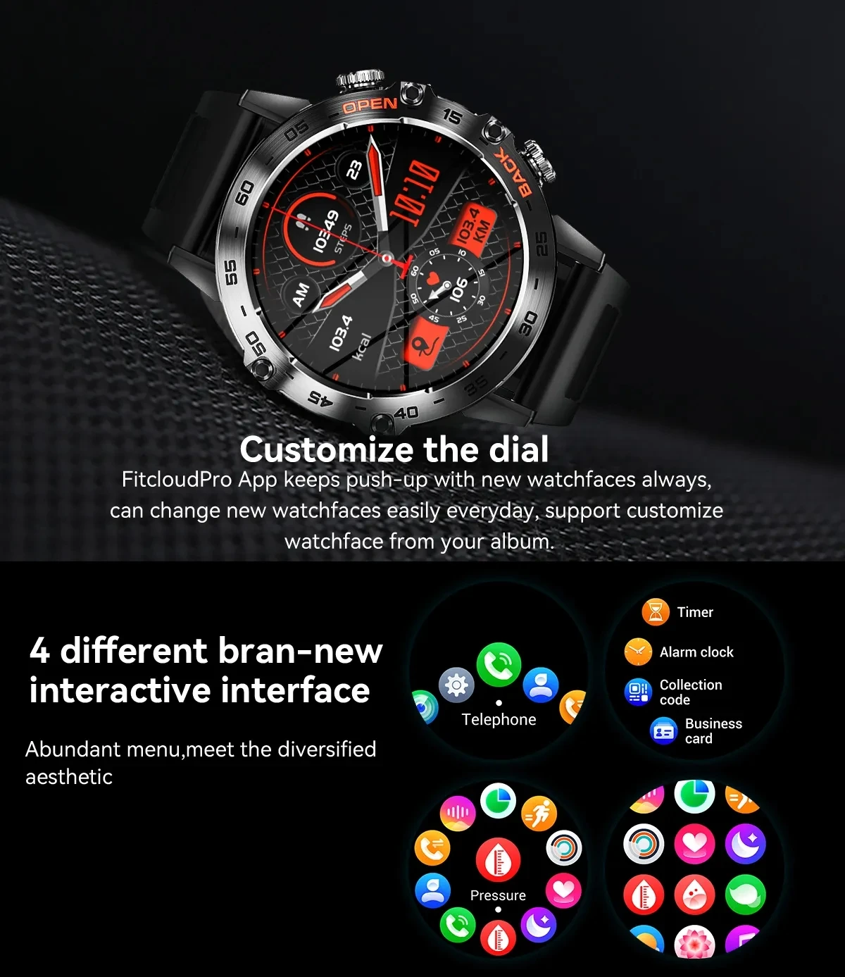 1.39 Inch Ips Screen Reloj Intelligent 400mah Long Battery Standby Bt ...